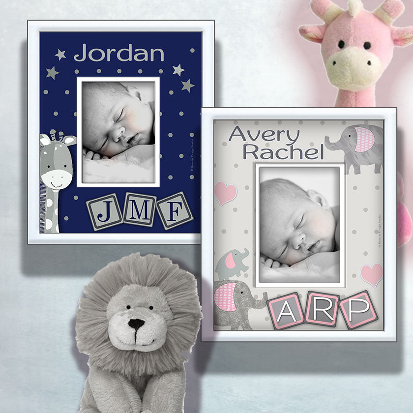 Personalized Baby Birth Art, Custom newborn gifts, Kids Name Frames